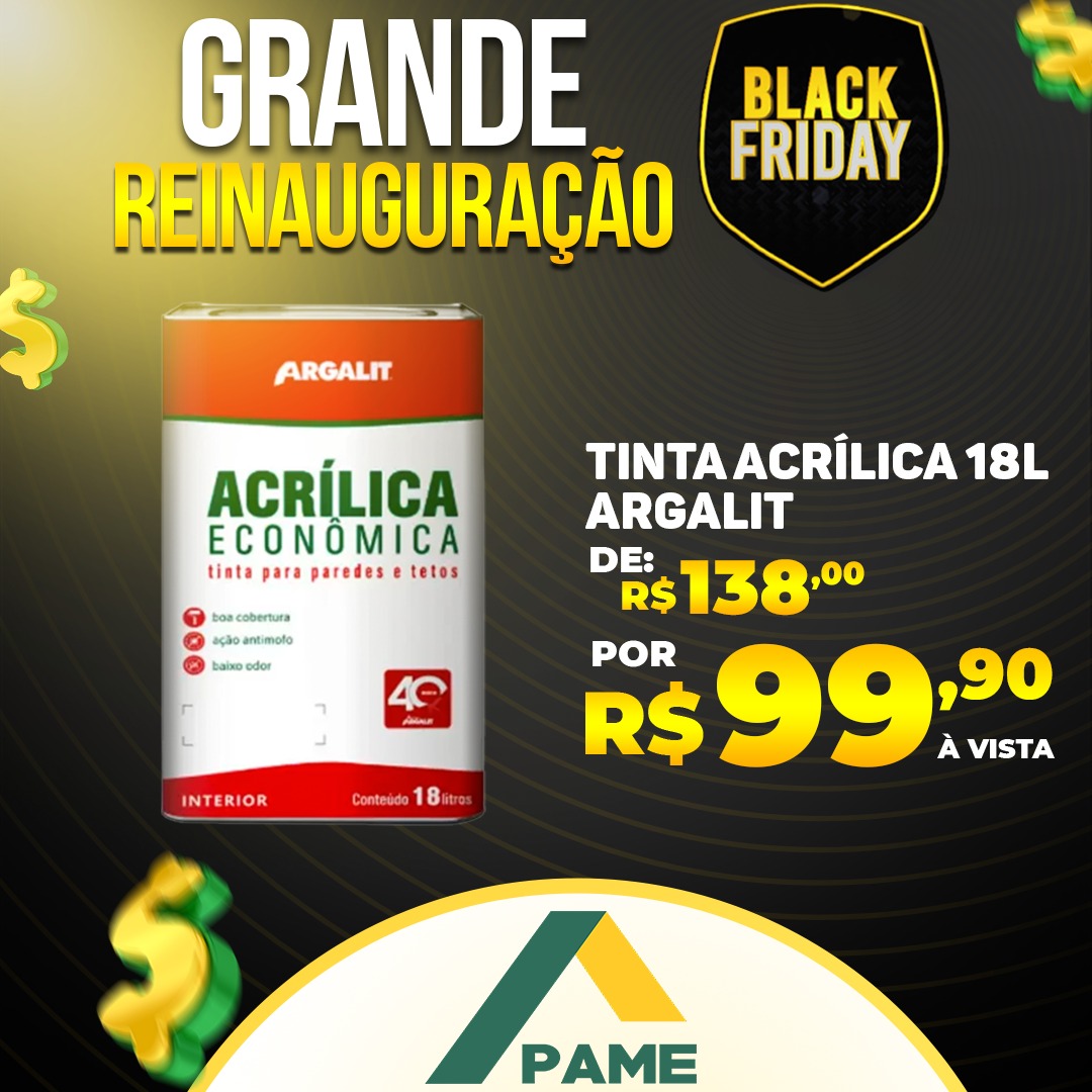 Tinta Acrílica 18L ARGALIT – Olha Ali